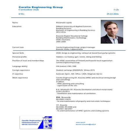 CV Ristomatti Lepola | PDF