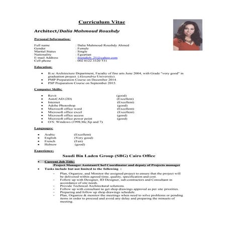 Curriculum_Vitae_DALIA Feb - PDF | PDF | Civil Engineering Industry | Industries