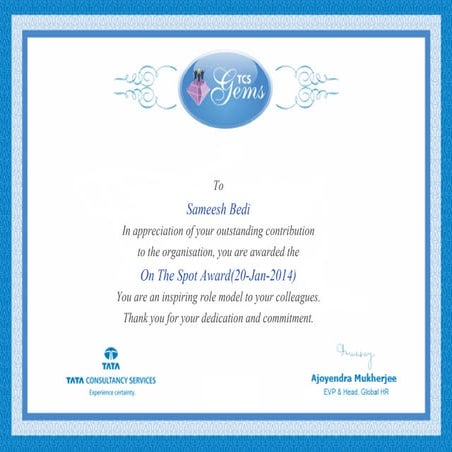 On The Spot Award | PDF