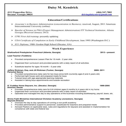 Daisy M resume | PDF