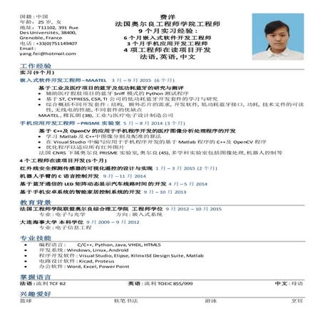CV_Ch_Yang_FEI | PDF