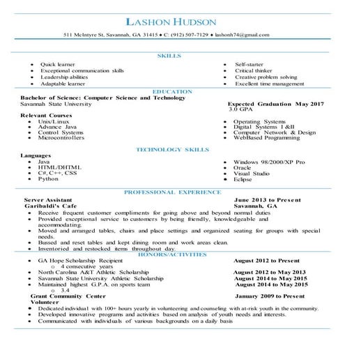 Lashon Hudson Resume (1) | PDF