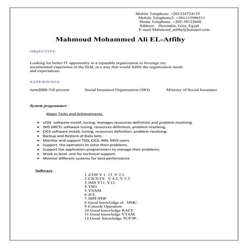 MAHMOUD MOHAMMED CV | PDF