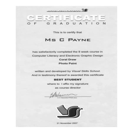 Graphic Design Certificate - CPayne | PDF