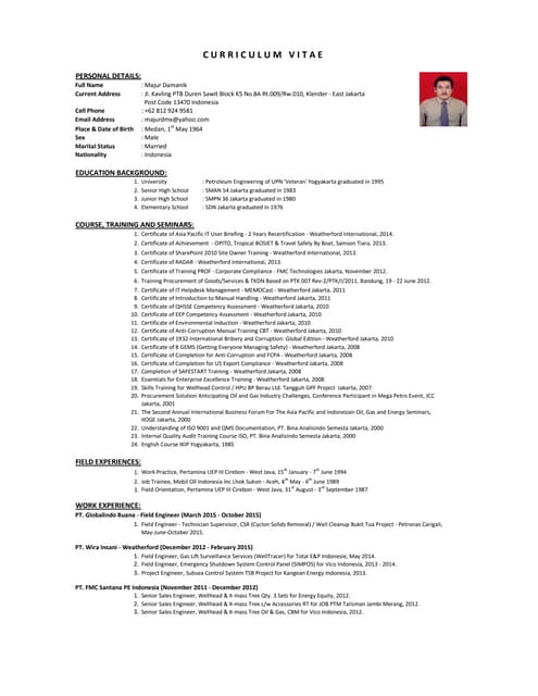 CV Hendra mai muklis | DOC | Civil Engineering Industry | Industries