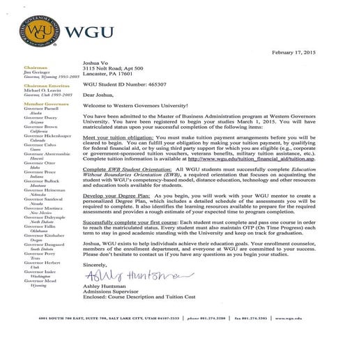 MBA @ WGU | PDF
