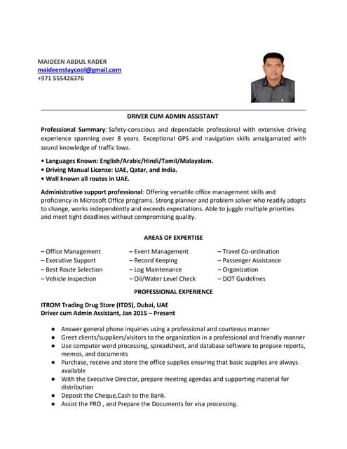 Driver cv anower | PDF