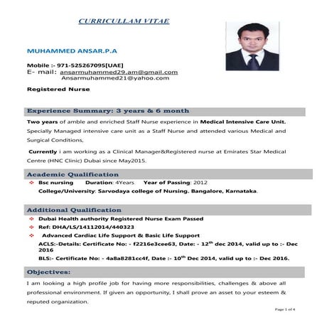 ansar resume new | PDF