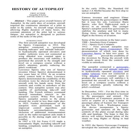 HISTORY_OF_AUTOPILOT | DOC | Air Travel | Travel Type