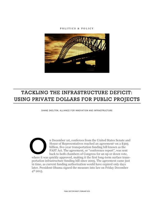 Rebuilding America’s Infrastructure The Road Ahead for Transportation ...