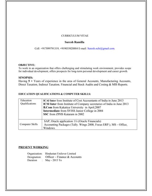 Manju_Resume | DOC