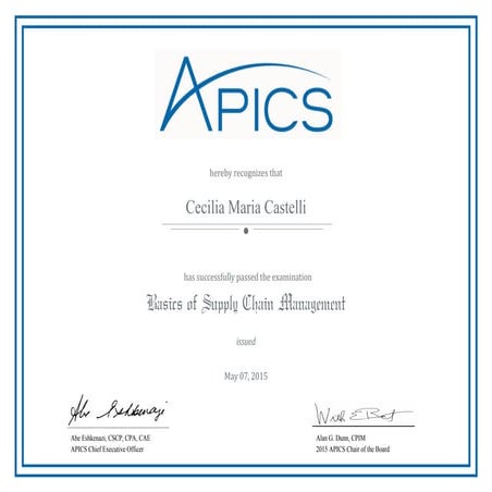APICS_BSC_Original_Certificate_A4 | PDF