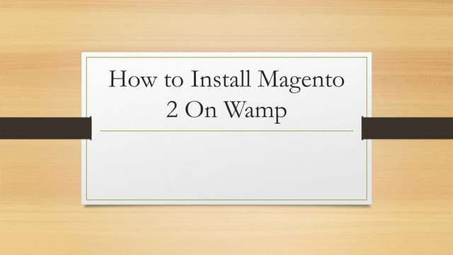 Installation of wampserver | DOCX