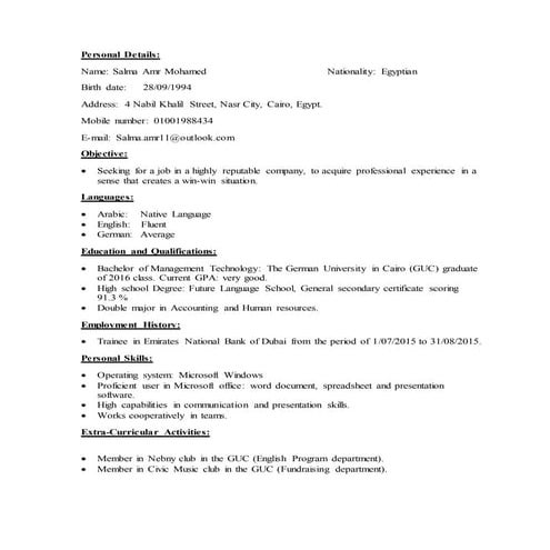 CV | DOCX | Technology & Computing