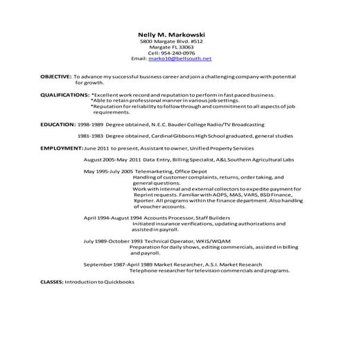 Nelly Resume 2016 | PDF