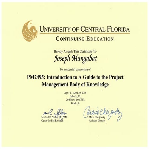UCF Certification | PDF