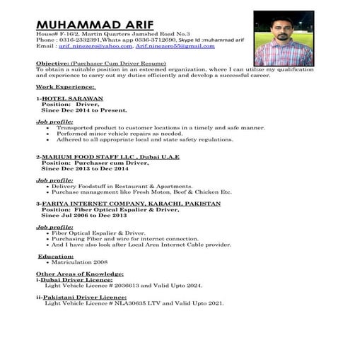Arif CV | PDF
