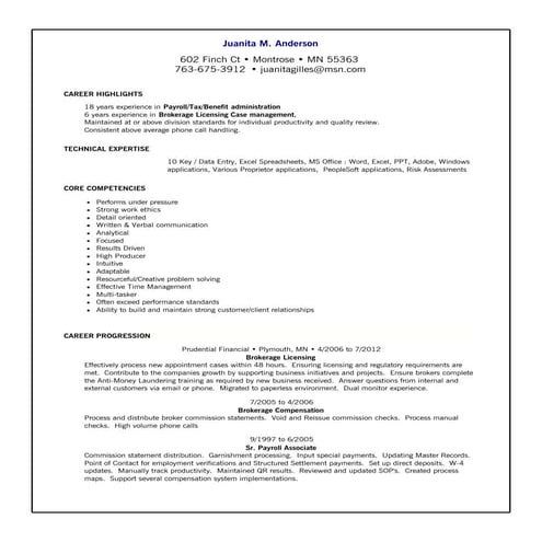 juanita's resume 2016 | PDF