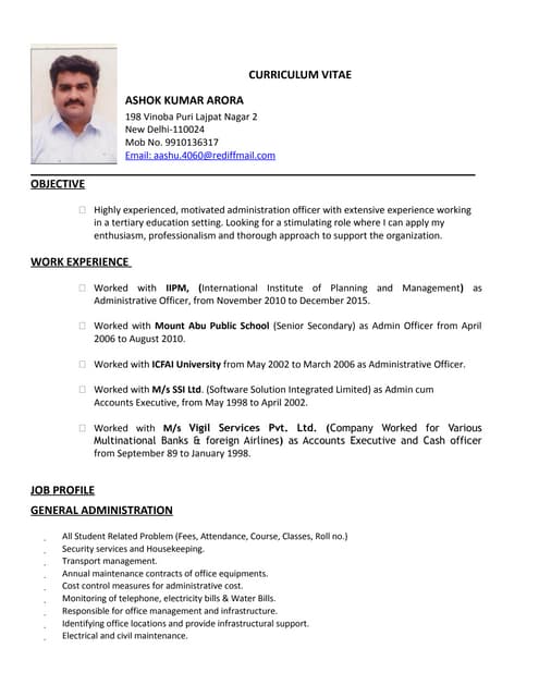 CV OF CMA SANDEEP KUMAR | PDF