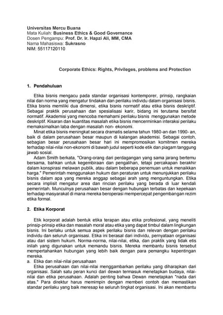 Prinsip-Prinsip Etika Bisnis dan Profesi | PPTX