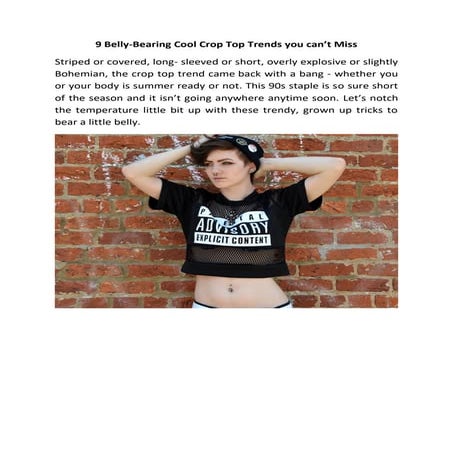 9 belly bearing cool crop top trends you can’t miss | PDF