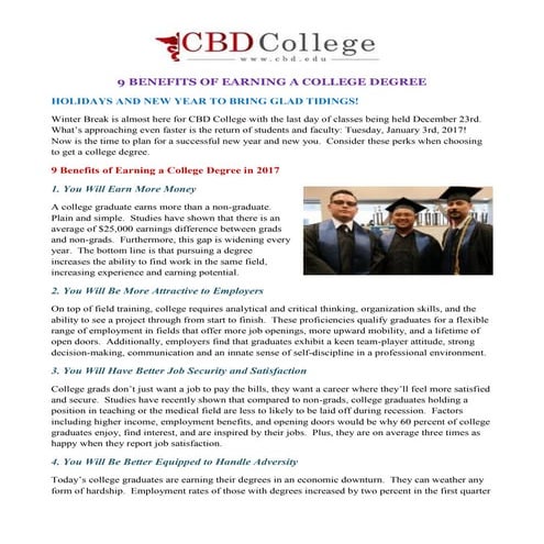 True Importance of a College Degree | PPTX