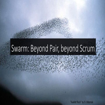 Swarm: Beyond Pair, Beyond Scrum | PPTX | Beekeeping | Hobbies & Interests