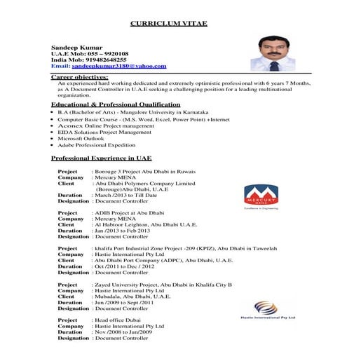 Sandeep Kumar CV | PDF