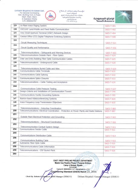 Saudi Aramco Materials System Specifications (SAMSS) 2 | PDF