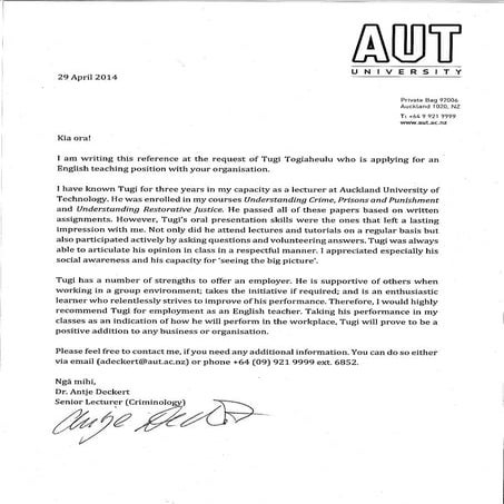 2 Antje Reference letter | PDF