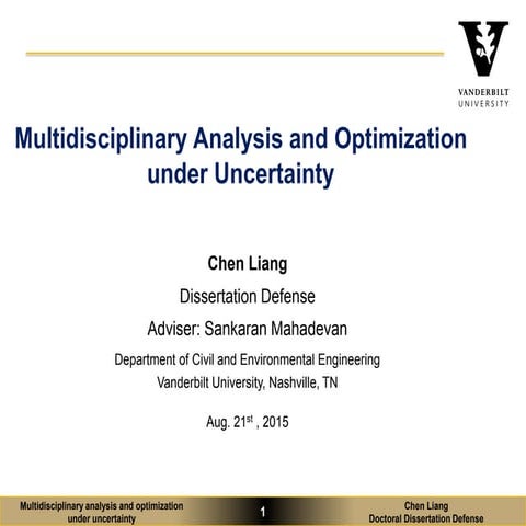Multidisciplinary analysis and optimization under uncertainty | PDF