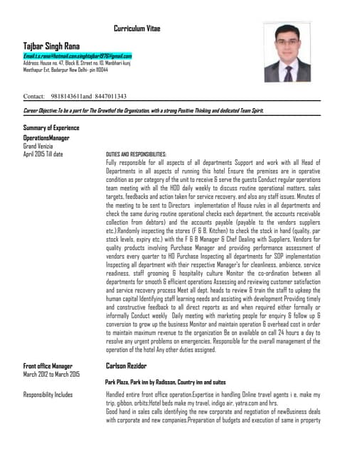 General Manager Presentation | PPT