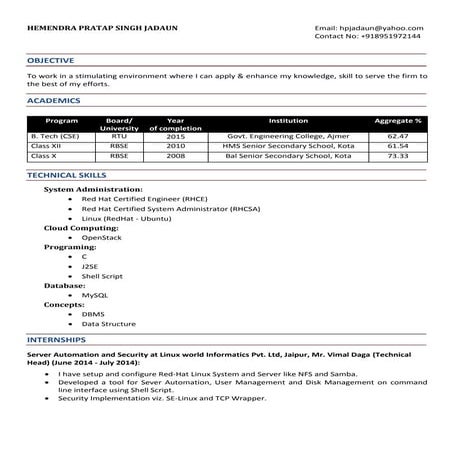 This is a resume of Hitesh Jethva, Technical writer and blogger | PDF