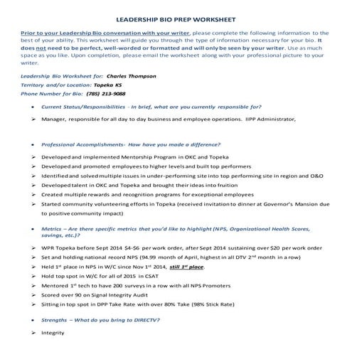 Bio Prep Worksheet 030315 | DOCX