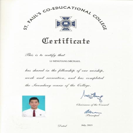 High School Certificate | PDF
