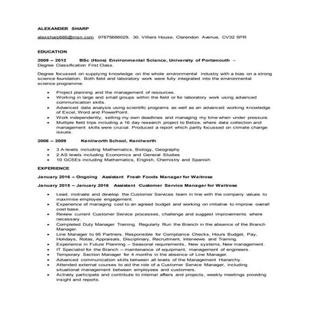 C.V. Alexander Sharp | DOCX