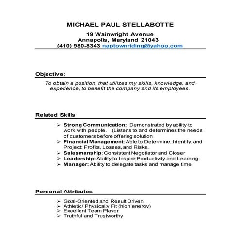 M.Stellabotte Resume | DOCX