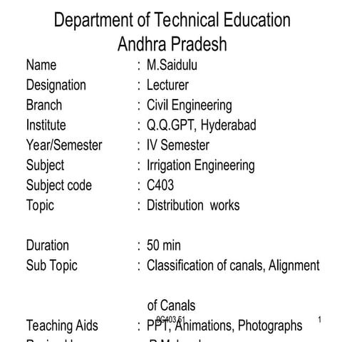 Diploma subject for civil engineering students third year | PPT