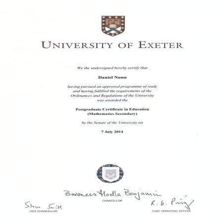 Exeter Diploma | PDF
