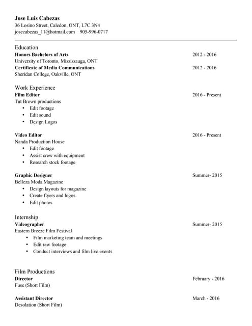 SLB RESUME 2015 | PDF