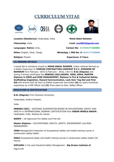 CV-Narayan Pradhan | DOC | Business | Business and Finance