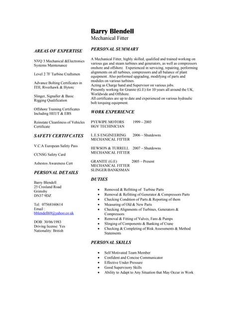 Gav's CV | PDF