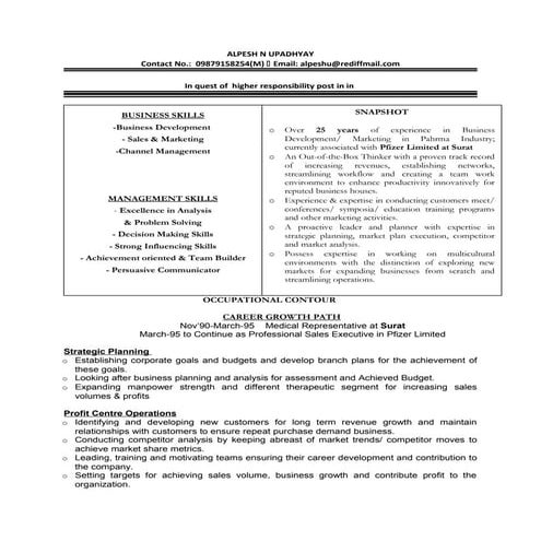 ALPESH N UPADHYAY CV | DOC