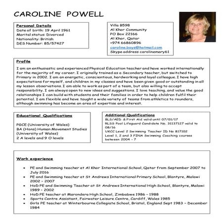 CAROLINE MARY POWELL CV | DOCX