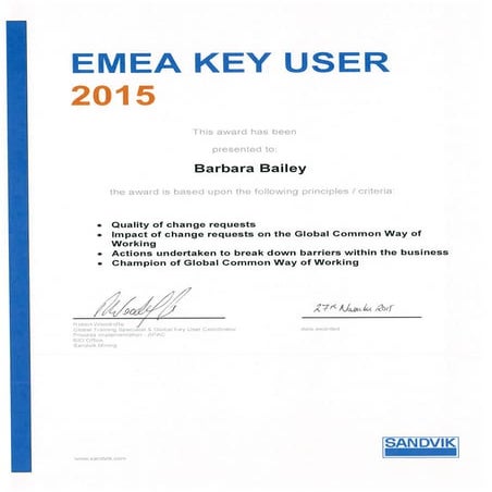 Barb Bailey 2015 EMEA | PDF