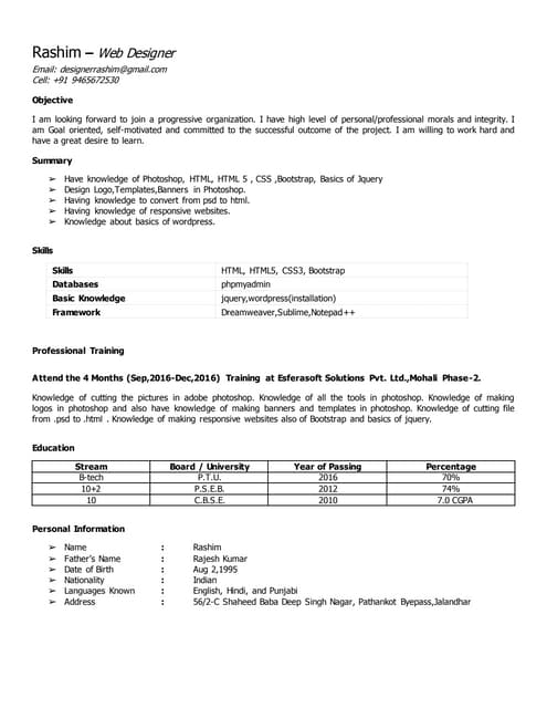 cv riyaz new | PDF