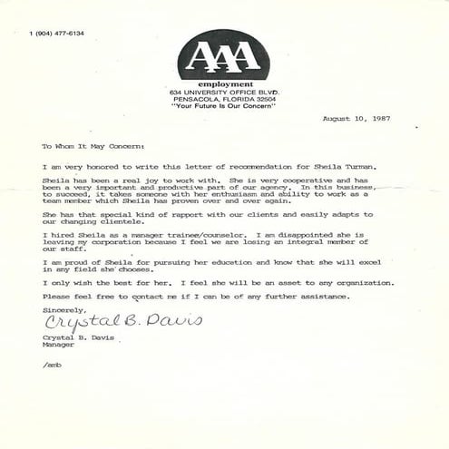 AAA Employment Agency-Recommendation Letter. | PDF