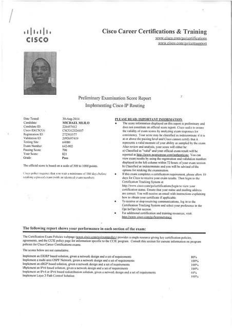 CCNA Certificate card | PDF