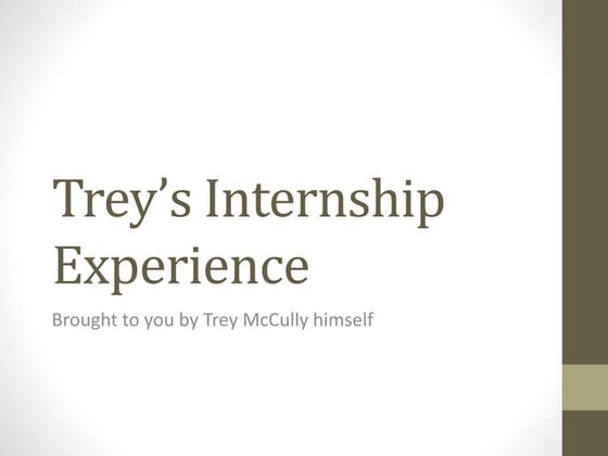 Internship Overview | PPT