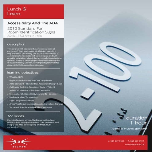 Lunch+Learn-2015-AODA | PDF